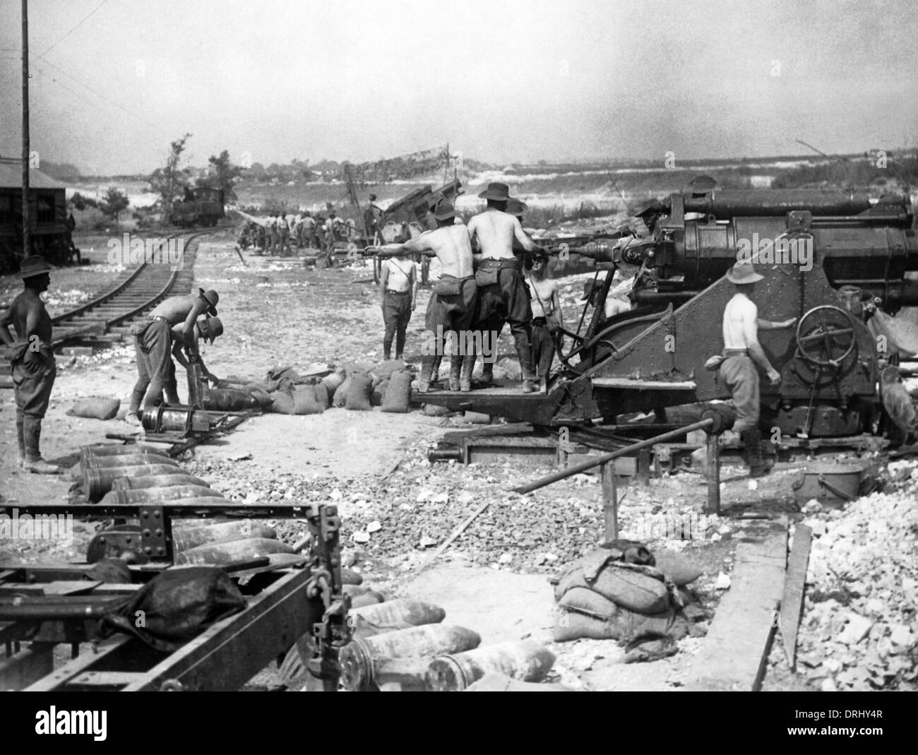 Royal Australian Heavy Battery, Western Front, WW1 Stock Photo - Alamy