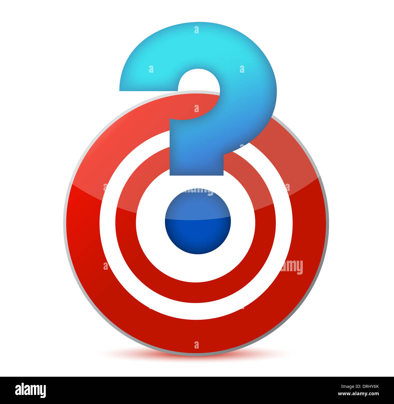 target with question mark illustration design over white Stock Photo ...
