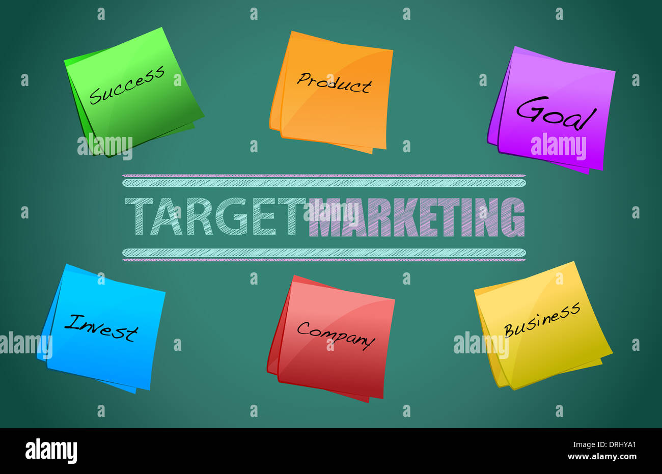 target market board illustration design on a blackboard Stock Photo - Alamy