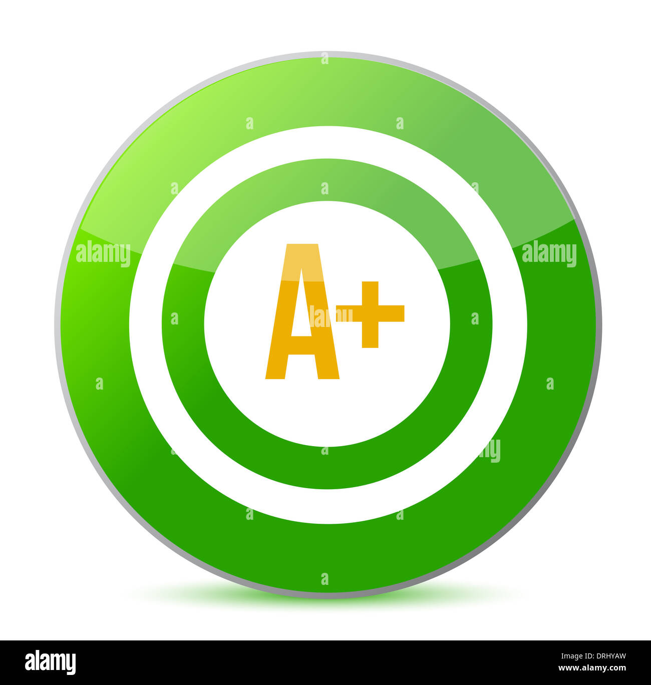 A plus rating target illustration design over a white background Stock ...