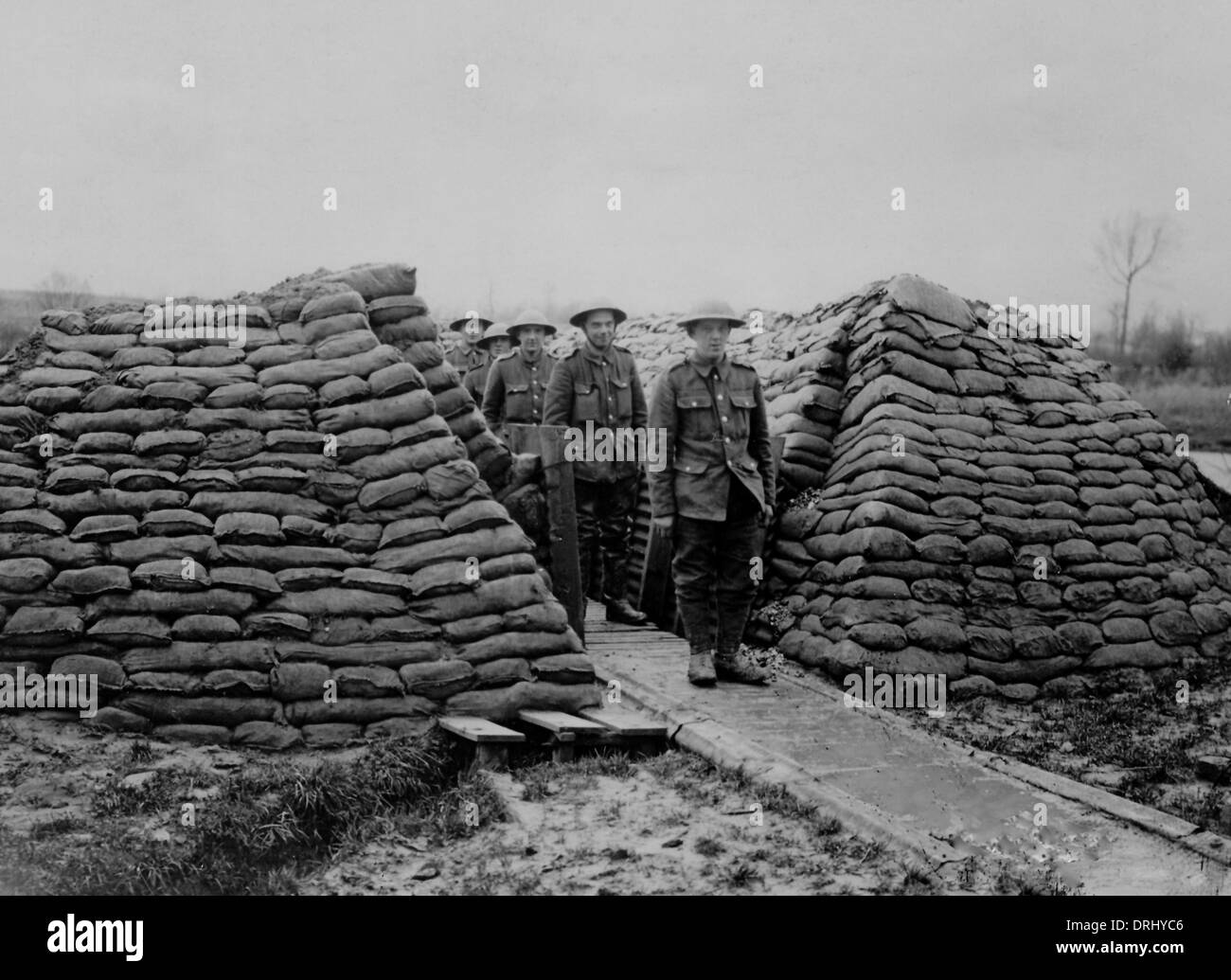 British communication trench, Western Front, WW1 Stock Photo - Alamy