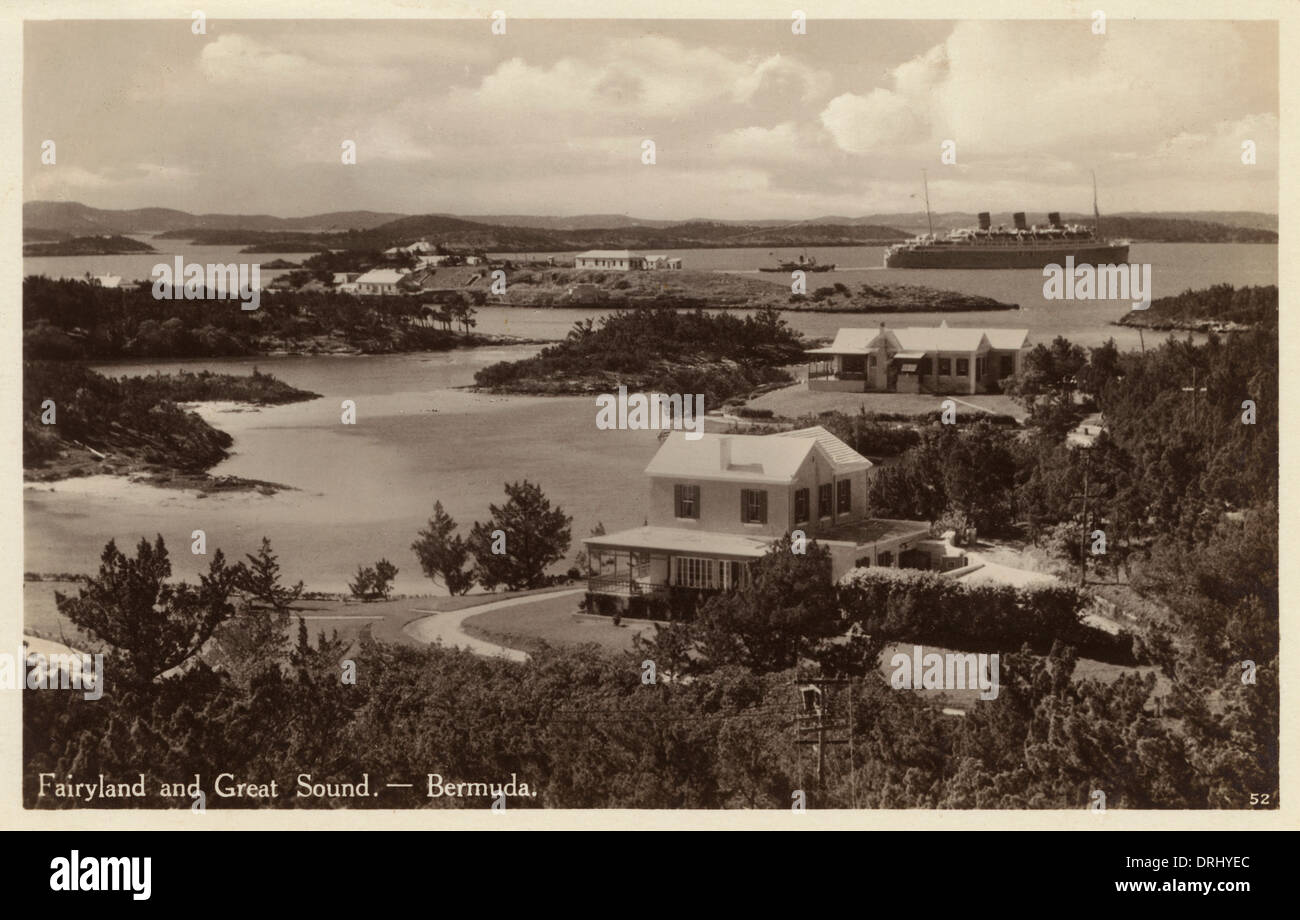 Fairyland and Great Sound - Bermuda Stock Photo - Alamy