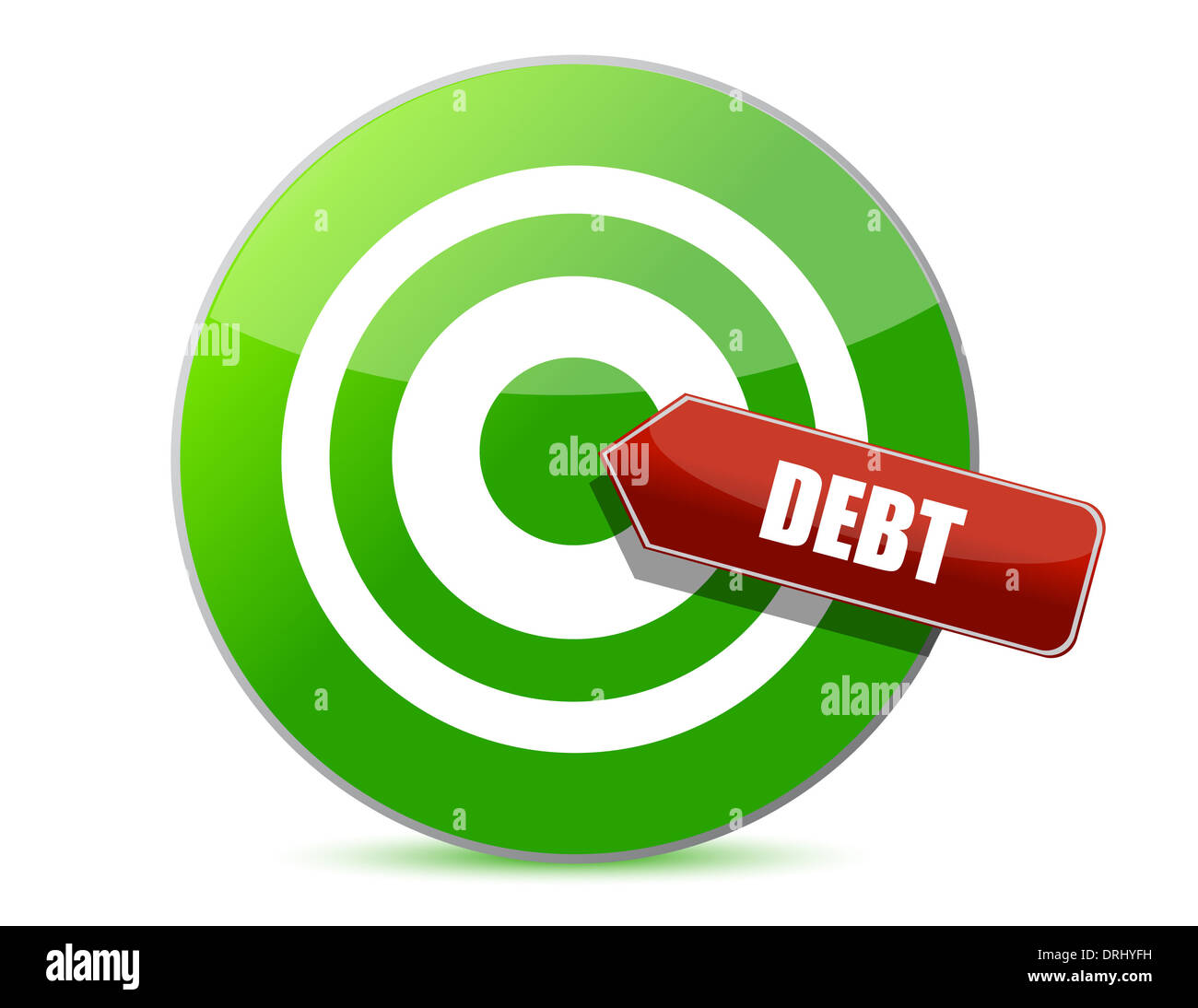 target debt illustration design over white background Stock Photo - Alamy