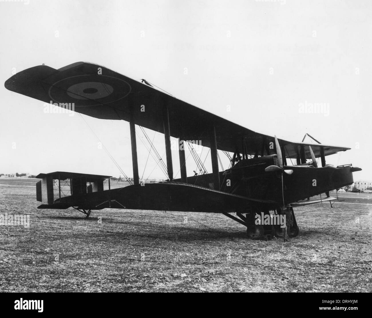 AFC Handley Page biplane at Haifa, Palestine, WW1 Stock Photo - Alamy