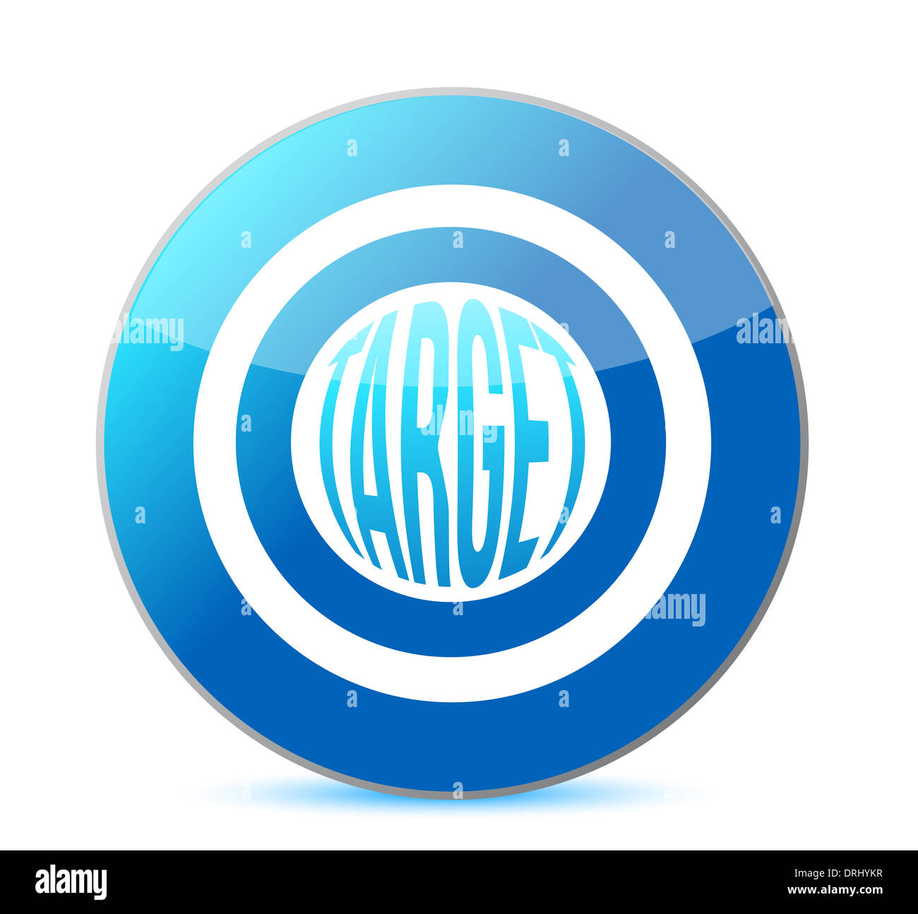 target with the center made with the word: target illustration Stock ...