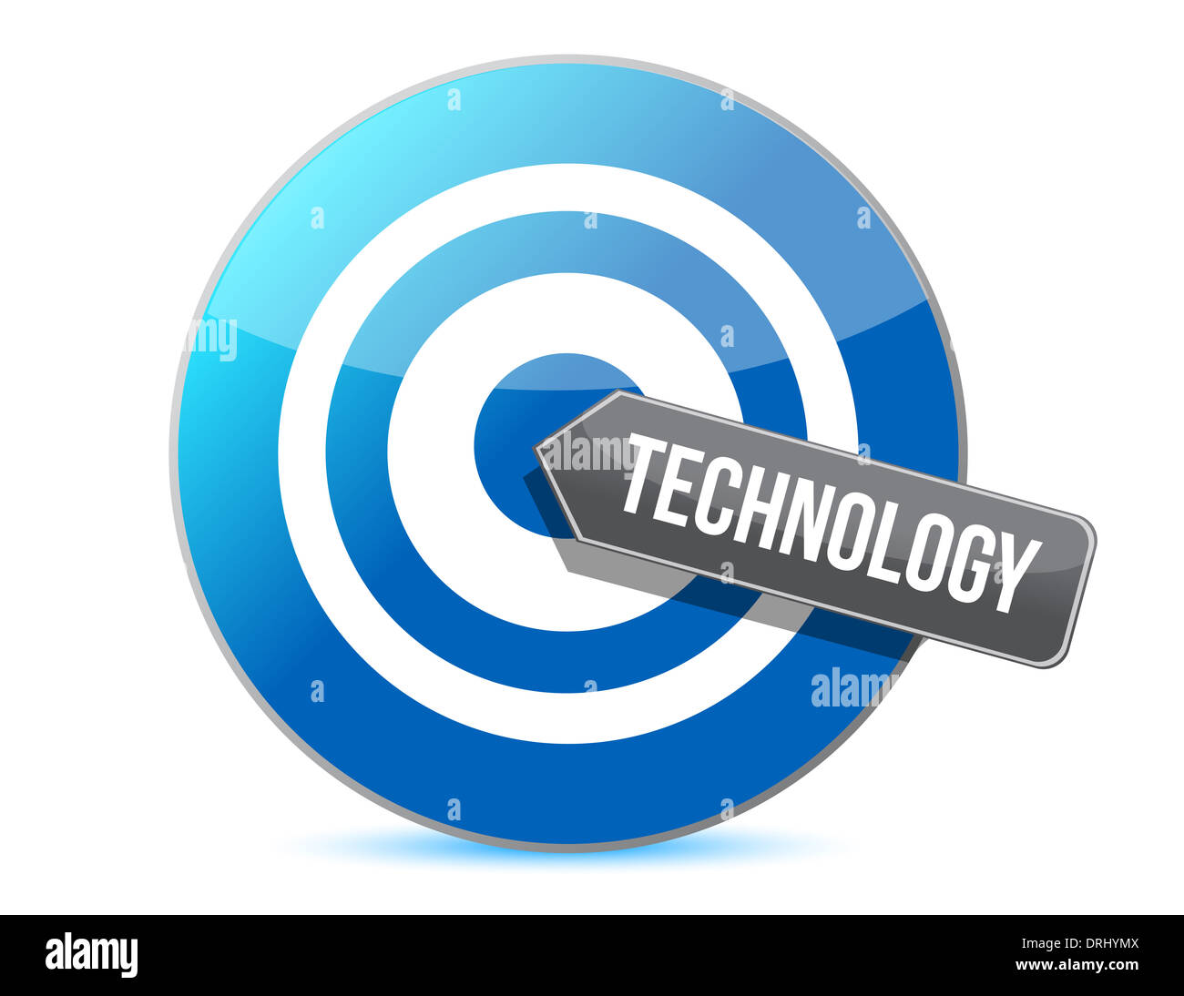 Technology target illustration design over a white background Stock ...