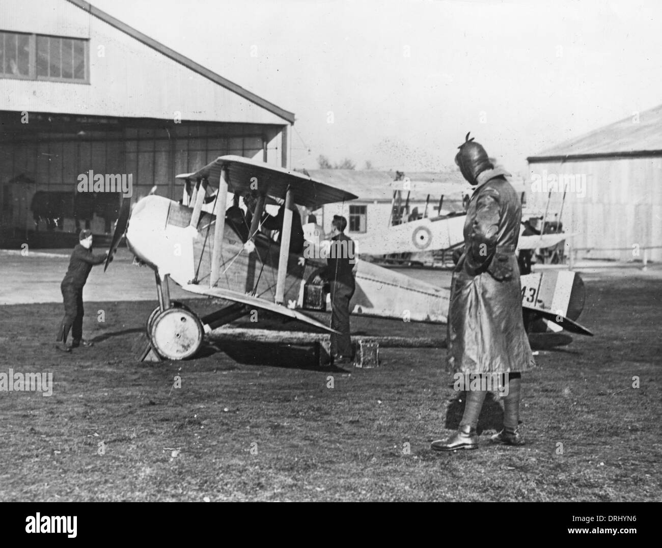 RFC training with Sopwith biplane, WW1 Stock Photo - Alamy