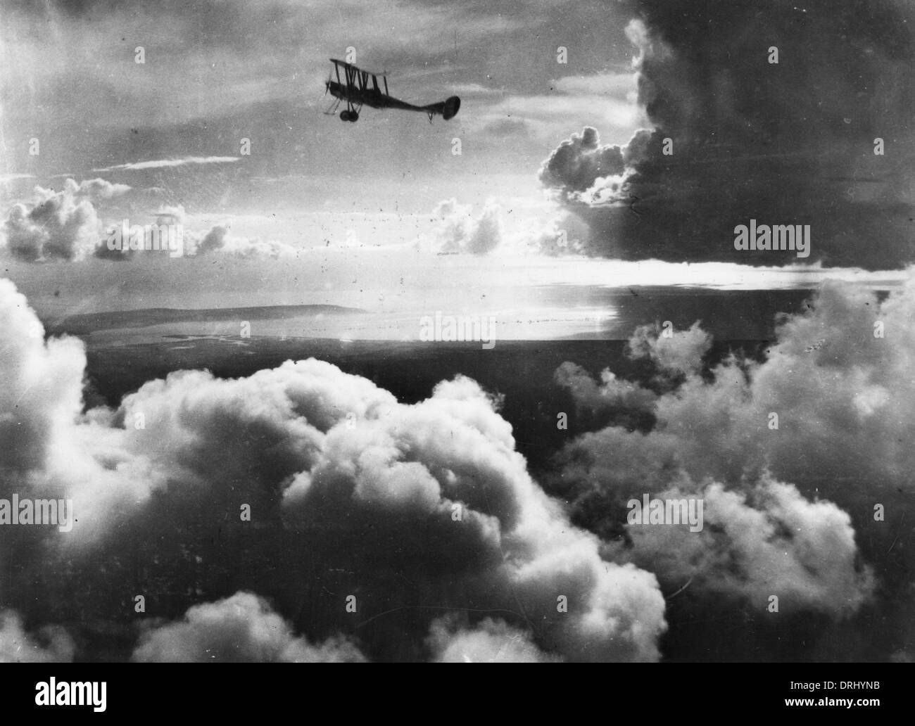 British BE2 biplane in flight, WW1 Stock Photo - Alamy