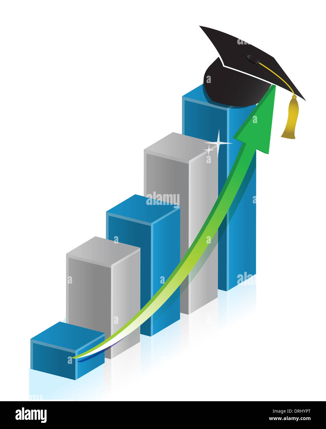 education business graph illustration design over a white background ...