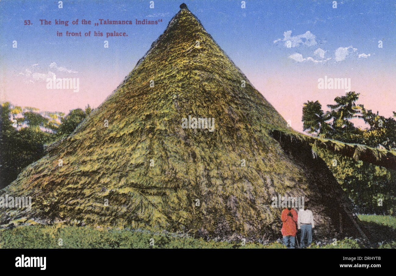 Bribri Indian Shaman & Conical House, Costa Rica Stock Photo - Alamy