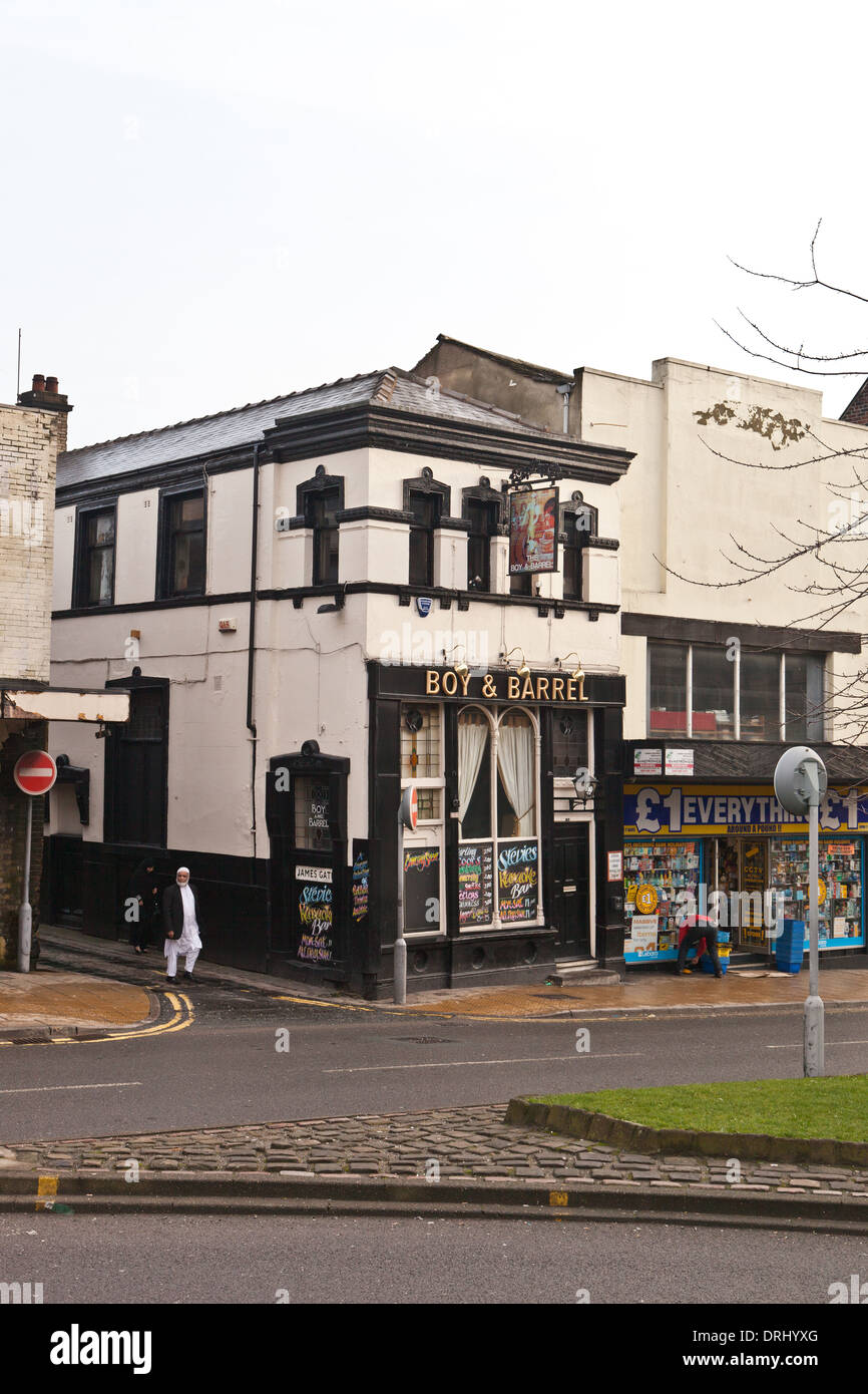 Bradford, West Yorkshire, England, Boy and Barrel Pub, James Gate with ...