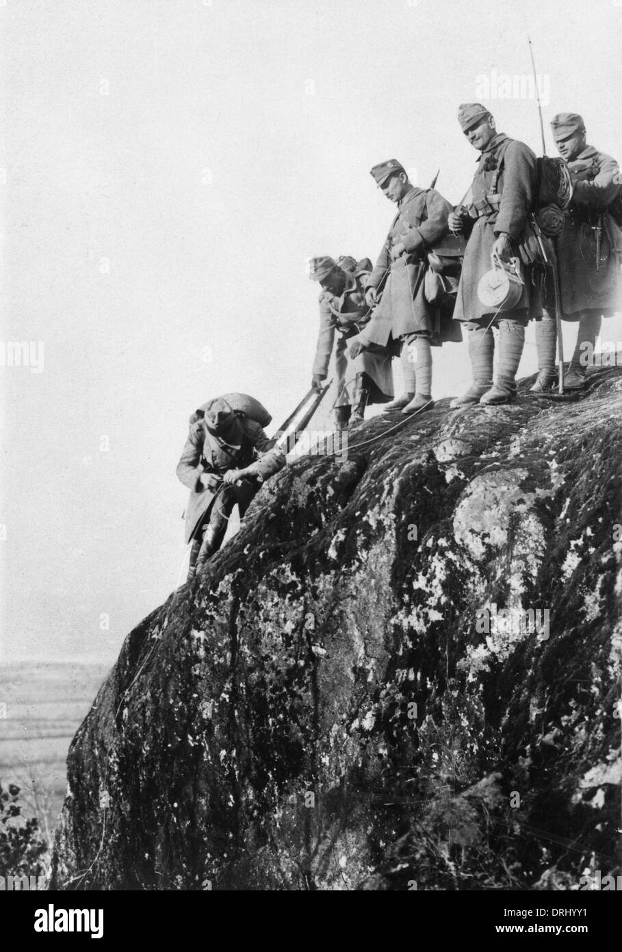 Austro-Hungarian soldiers on a hill, WW1 Stock Photo - Alamy