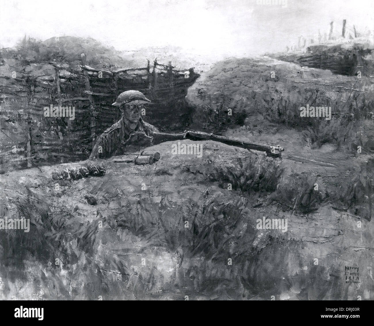 Trenches ww1 painting hi-res stock photography and images - Alamy