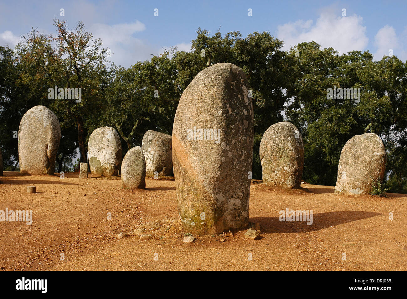 Portugal. Near Evora. The Cromlech of the Almendres. Megalithic complex ...