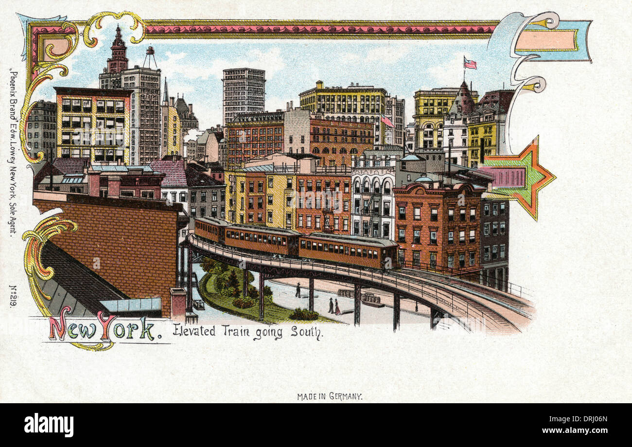 Elevated train new york hi-res stock photography and images - Alamy