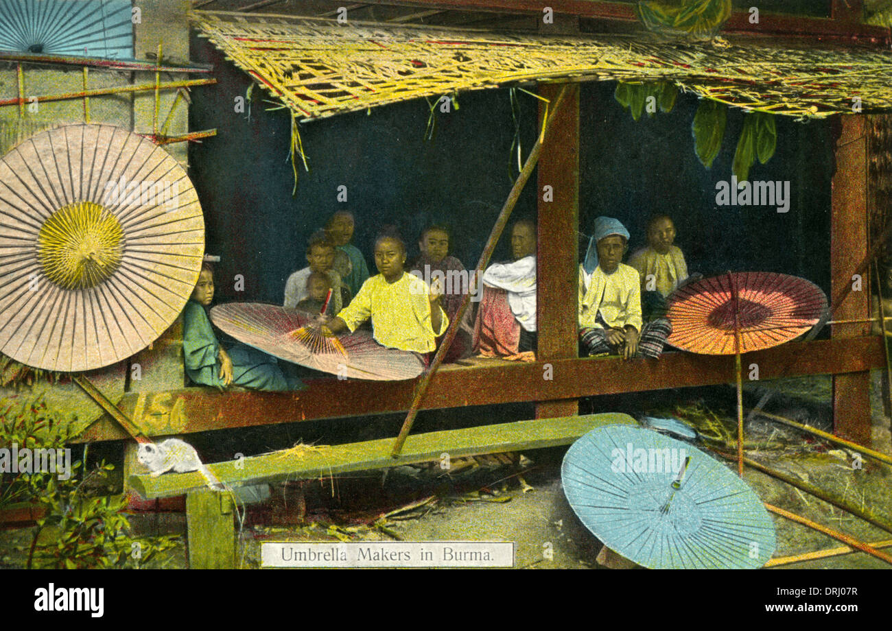 Myanmar - Umbrella Makers Stock Photo - Alamy