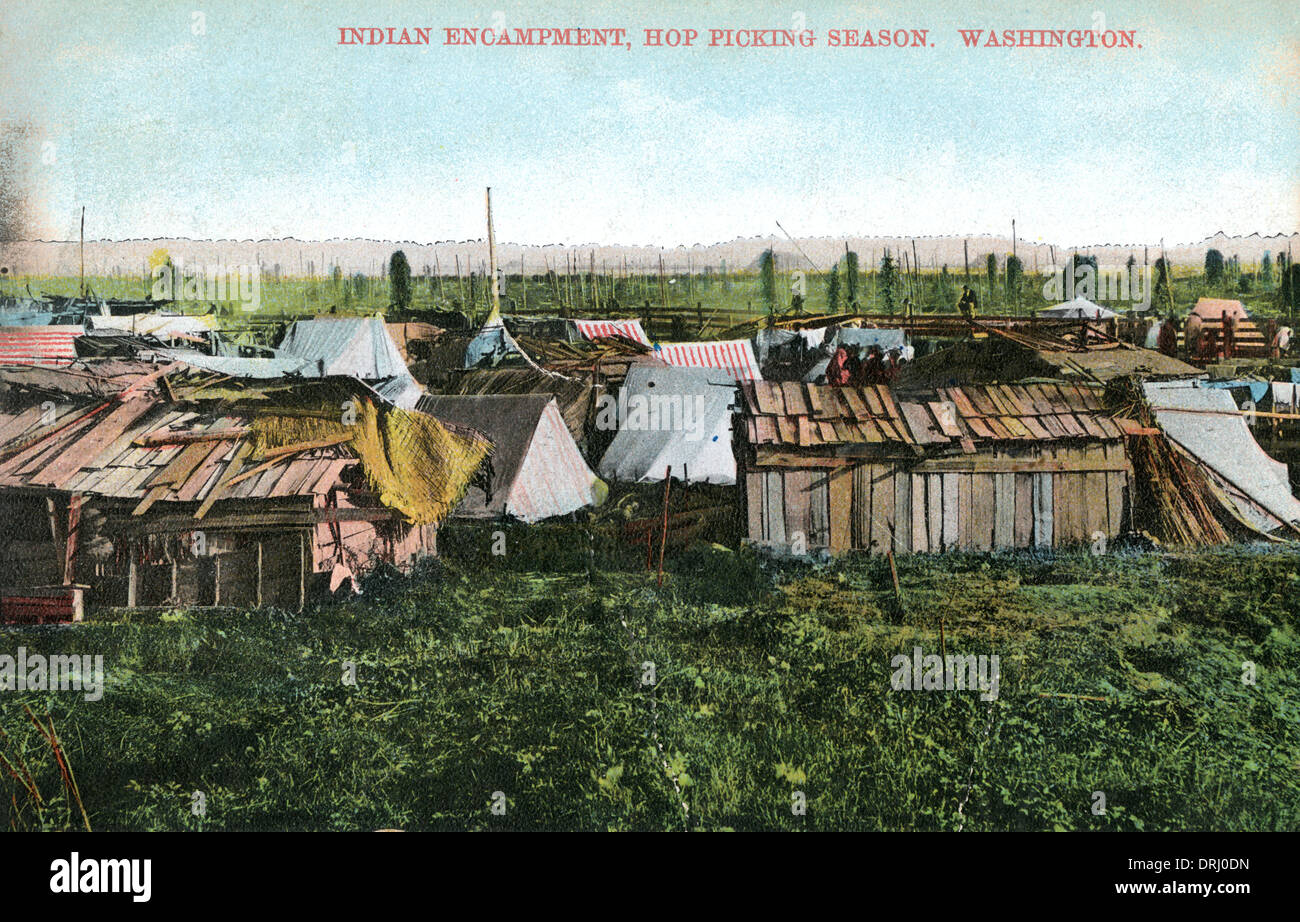 Native american indian encampment hi-res stock photography and images ...