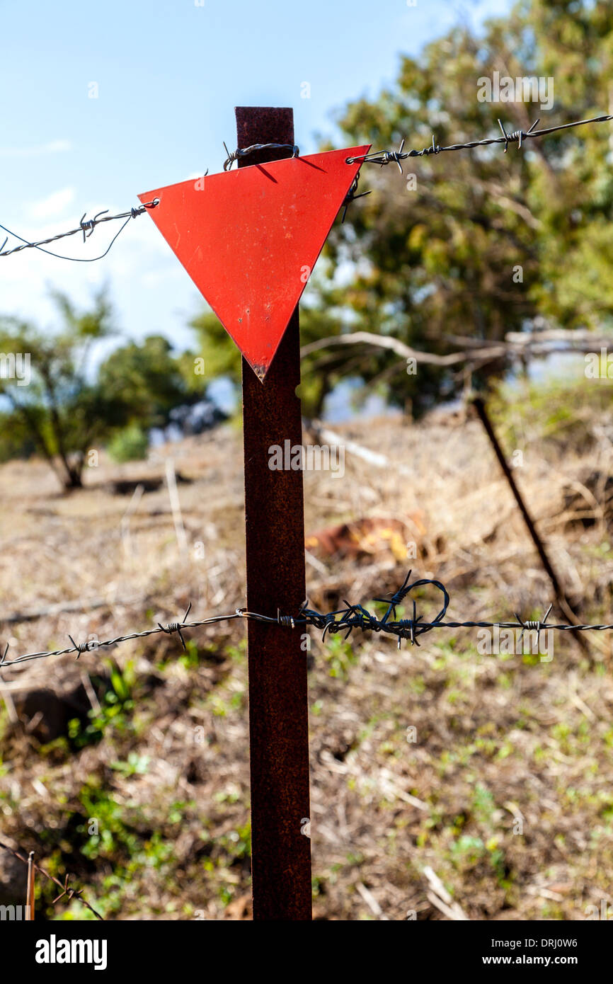 Mine field in Golan Heights in Israel Stock Photo - Alamy