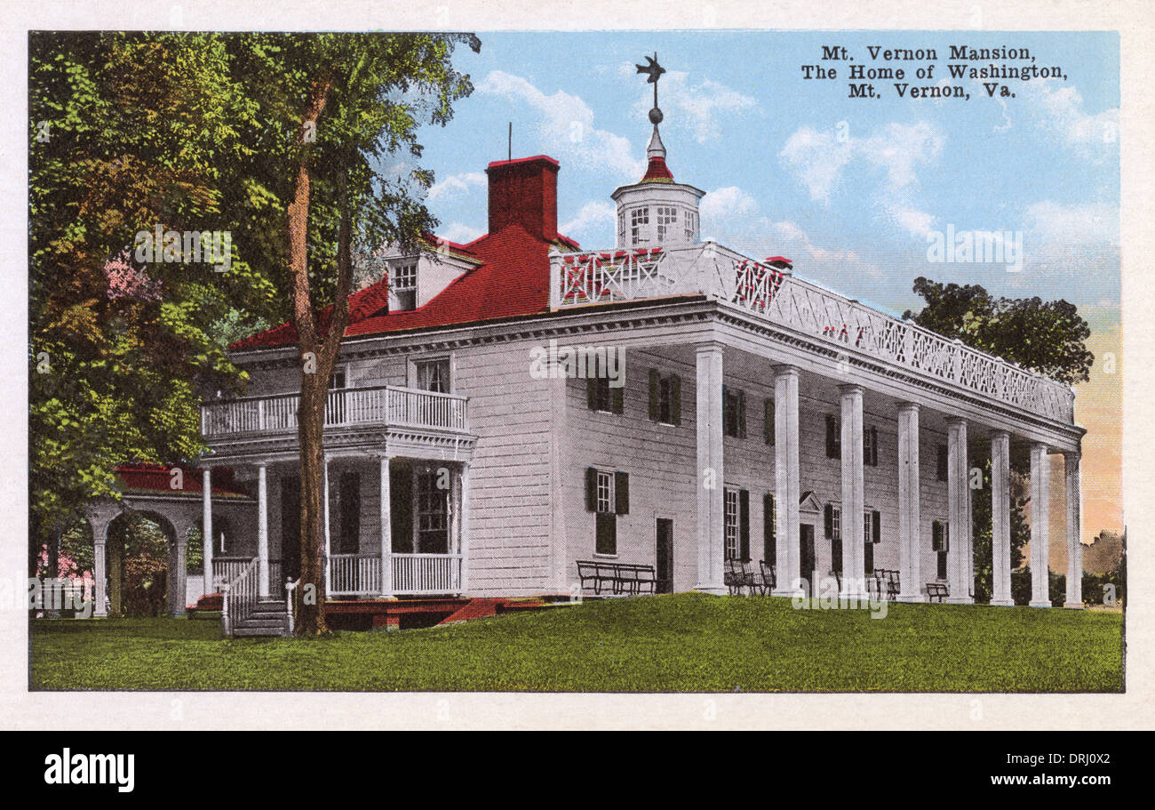 George Washington's Home - Mount Vernon, Virginia Stock Photo - Alamy