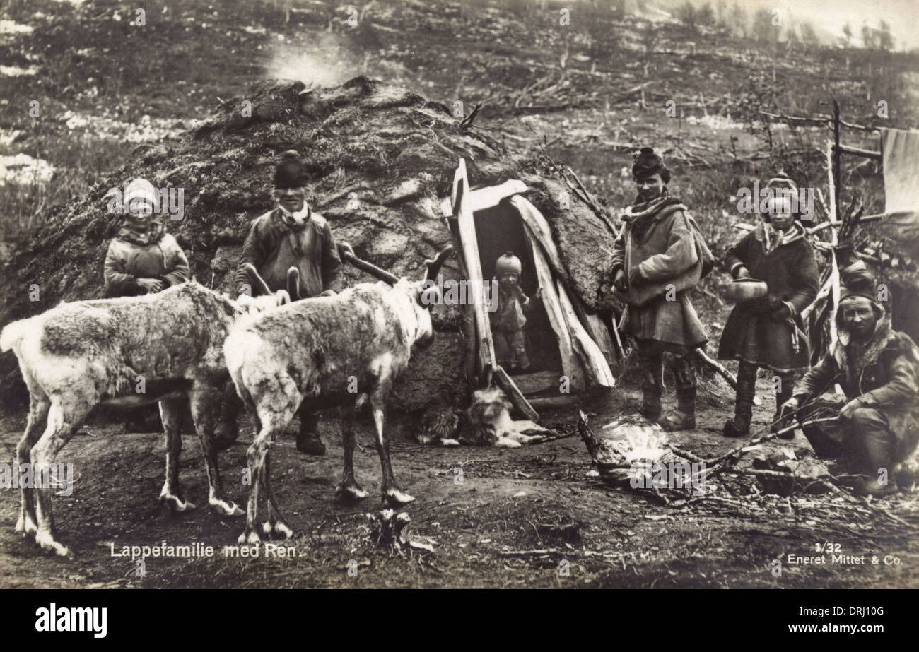 Sami people reindeer historical hi-res stock photography and images - Alamy