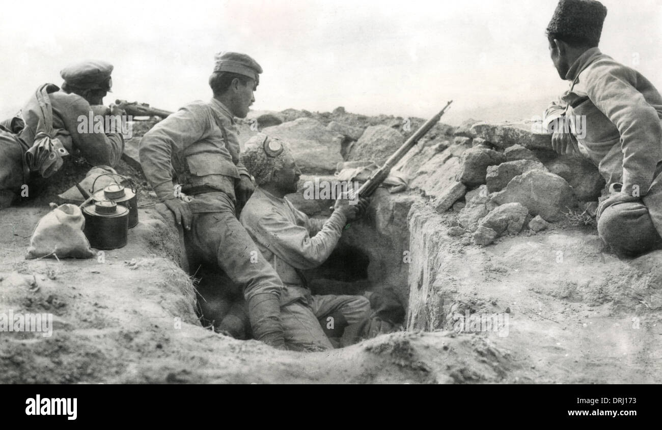 Armenian troops in defence of Baku, Azerbaijan, WW1 Stock Photo - Alamy