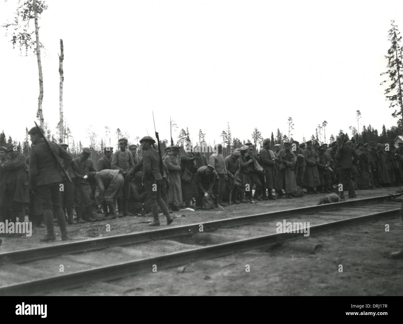 Bolshevik prisoners, Lijma Station, Russian Civil War Stock Photo - Alamy