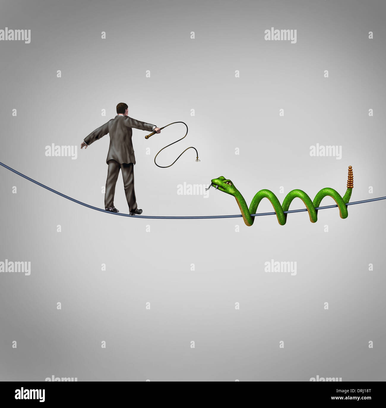 Dealing with adversity and managing risk business concept with a ...