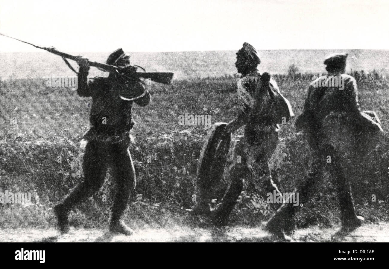 Russian deserters forced back, WW1 Stock Photo: 66164406 - Alamy