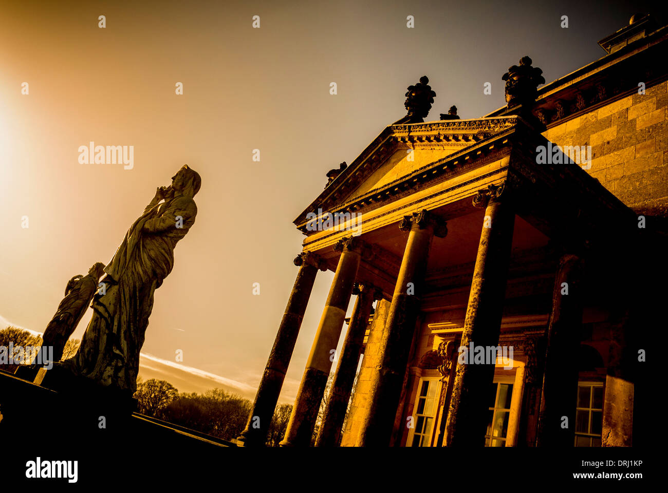 Statue on the Temple of the Four Winds. Castle Howard, North Yorkshire ...
