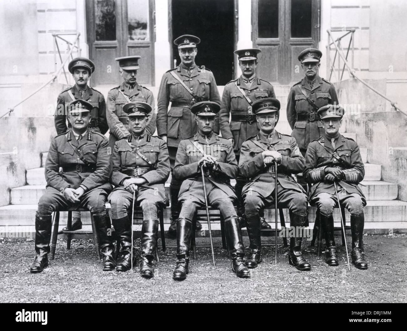 Group photo at General Headquarters, Salonika, WW1 Stock Photo - Alamy