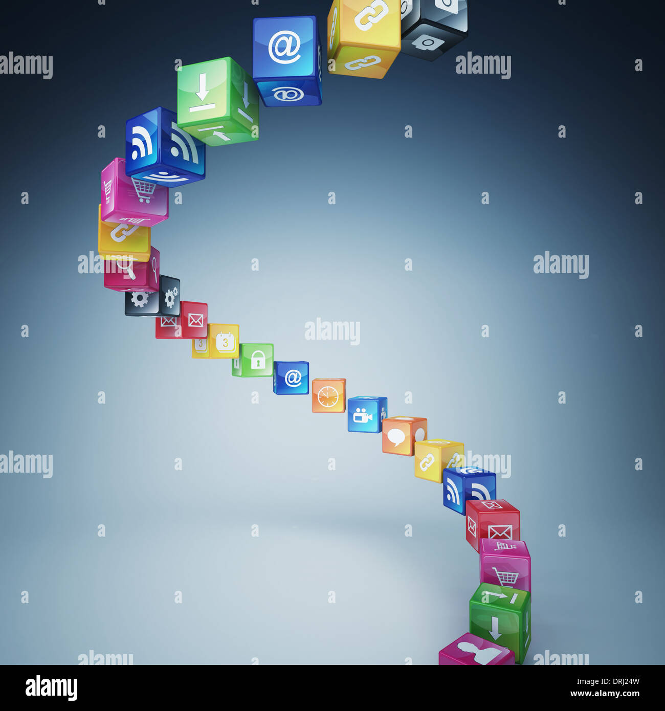 3d cubes and smart icon Stock Photo - Alamy