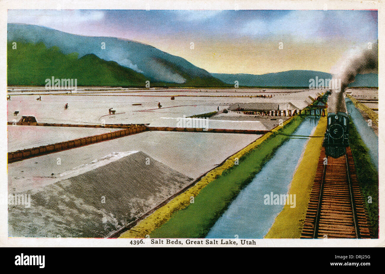Salt beds - Great Salt Lake, Utah, USA Stock Photo - Alamy