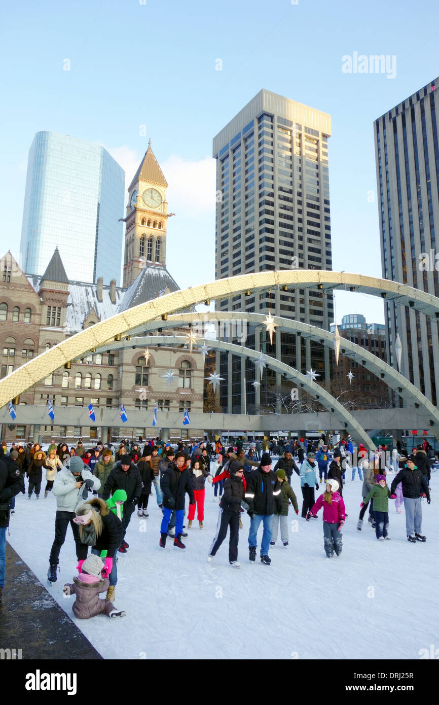 People skating in Toronto, Canada Stock Photo - Alamy