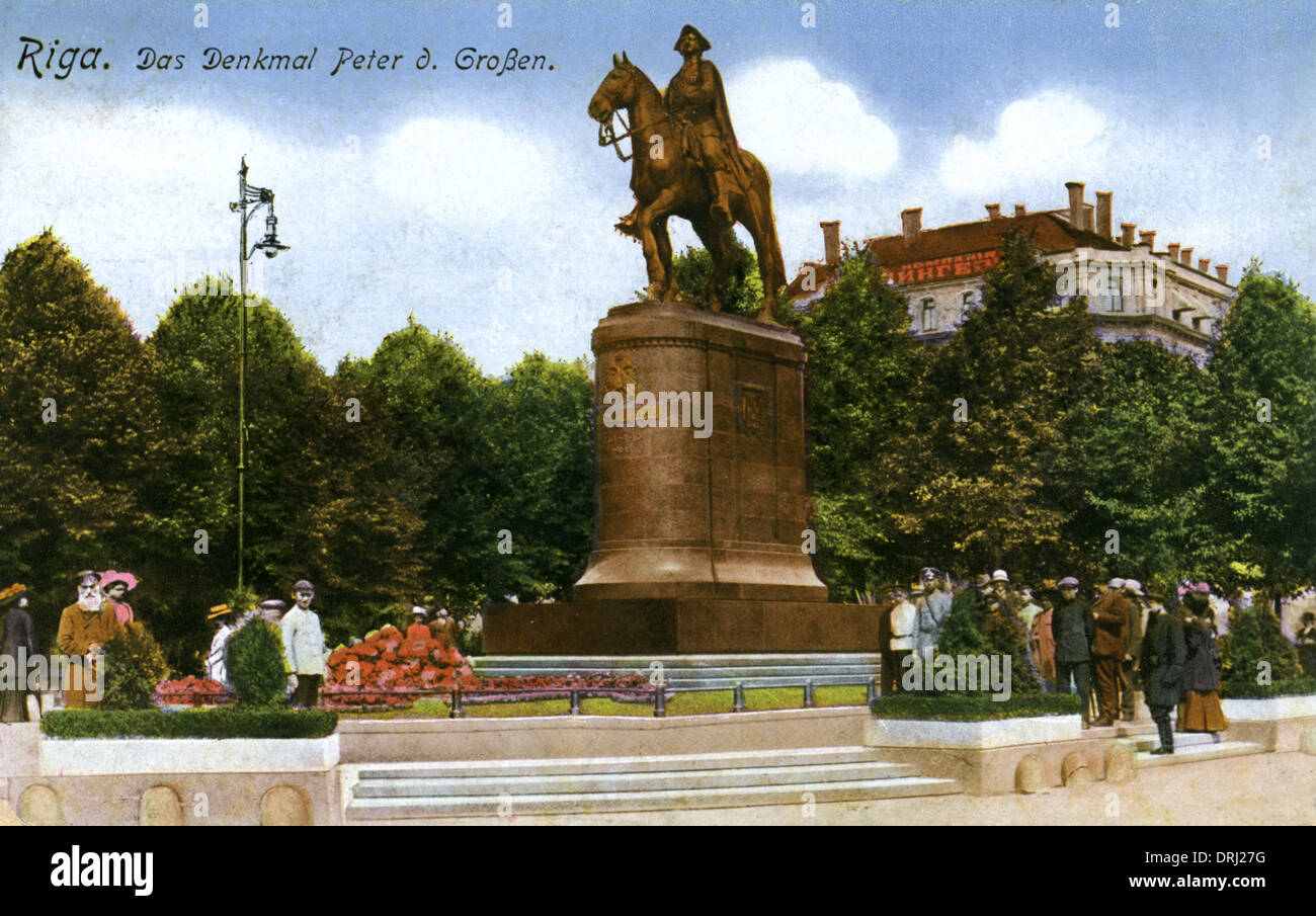 Peter the Great statue, Riga, Latvia Stock Photo - Alamy