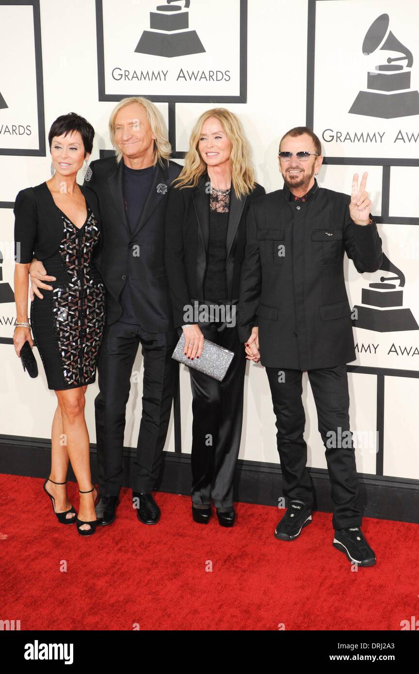 Los Angeles, CA, USA. 26th Jan, 2014. Marjorie Bach, Joe Walsh, Barbara ...