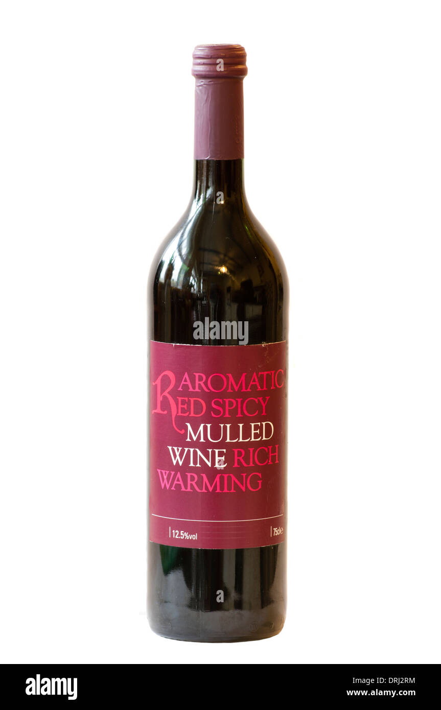 Bottle Of Unbranded Mulled Wine Stock Photo - Alamy