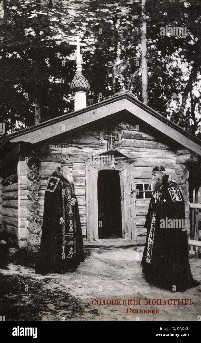 Two hermits, Solovetsky Monastery, Russia Stock Photo - Alamy