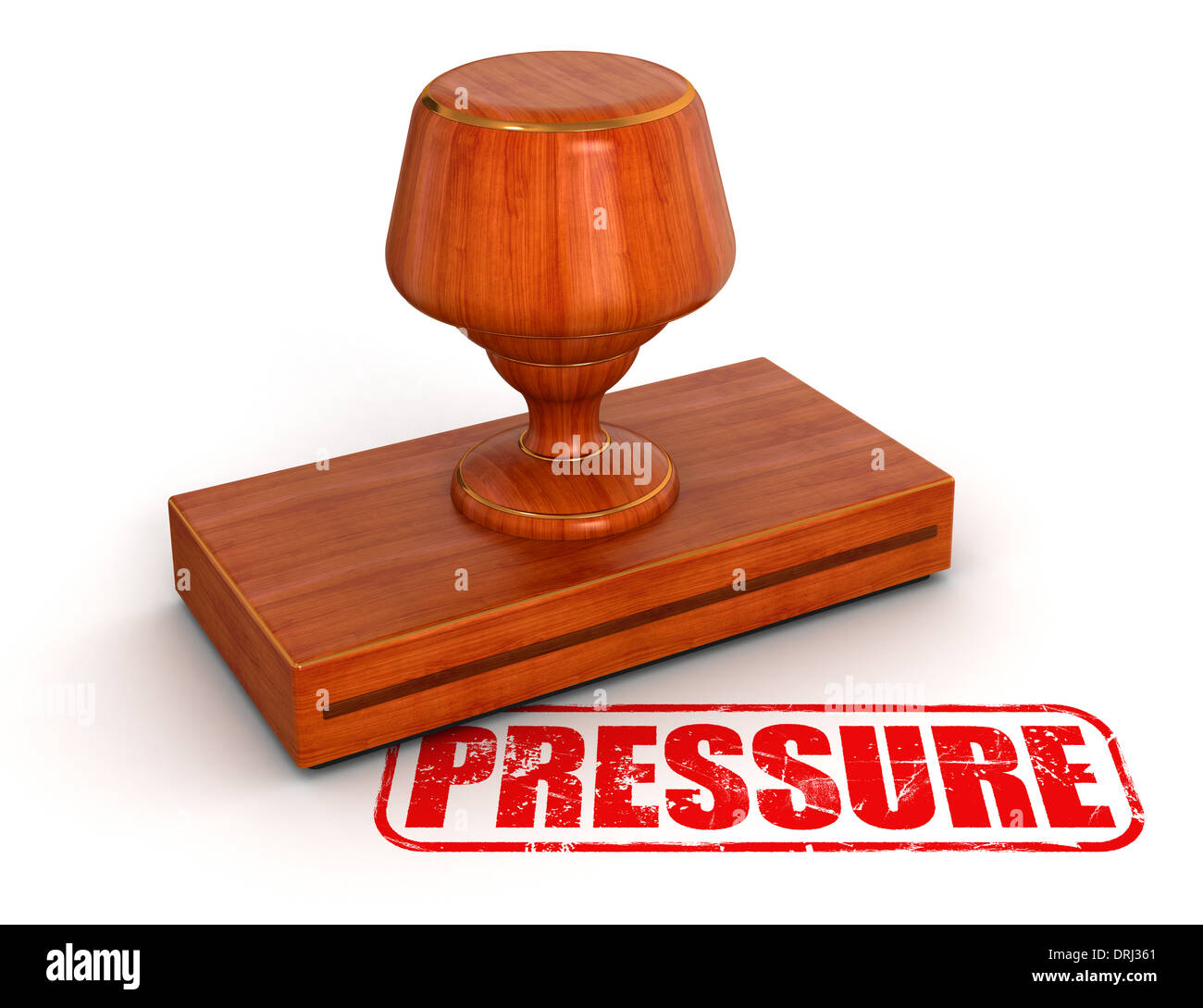Rubber Stamp pressure (clipping path included Stock Photo - Alamy