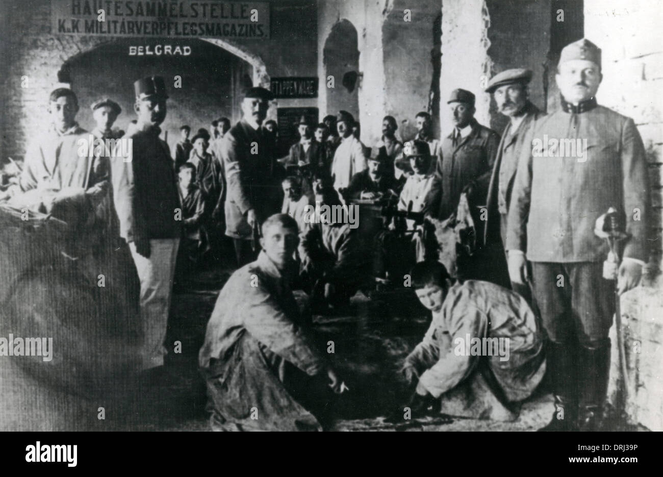 Catering depot in Belgrade, Serbia, WW1 Stock Photo - Alamy