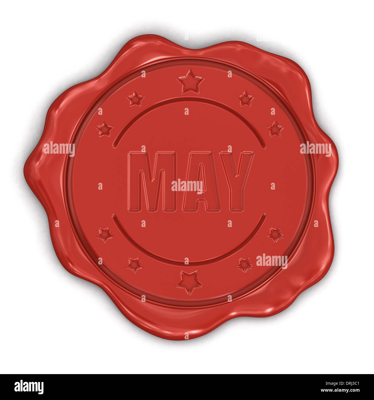 Wax Stamp may (clipping path included Stock Photo - Alamy