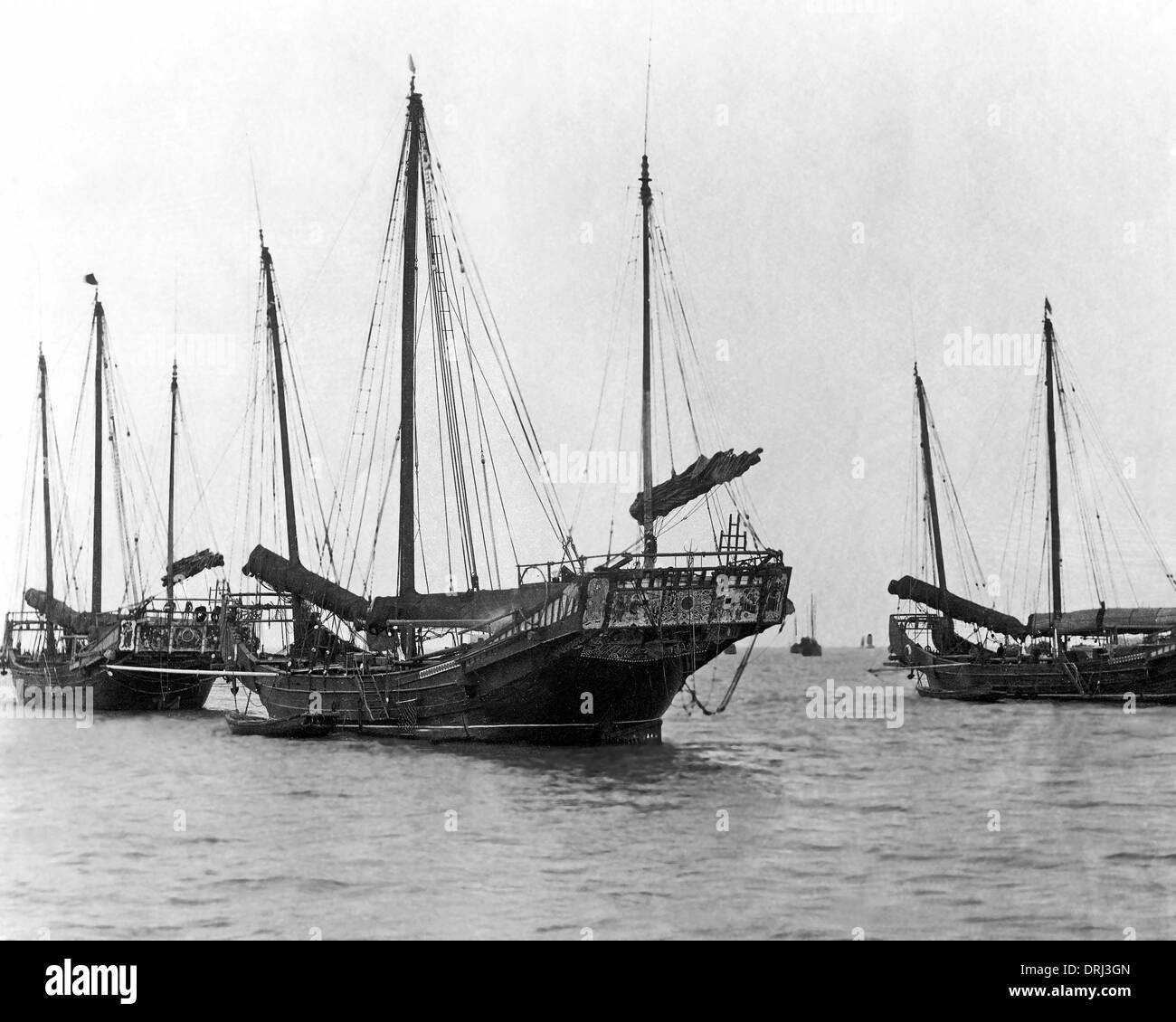 Junks on the water, China Stock Photo - Alamy
