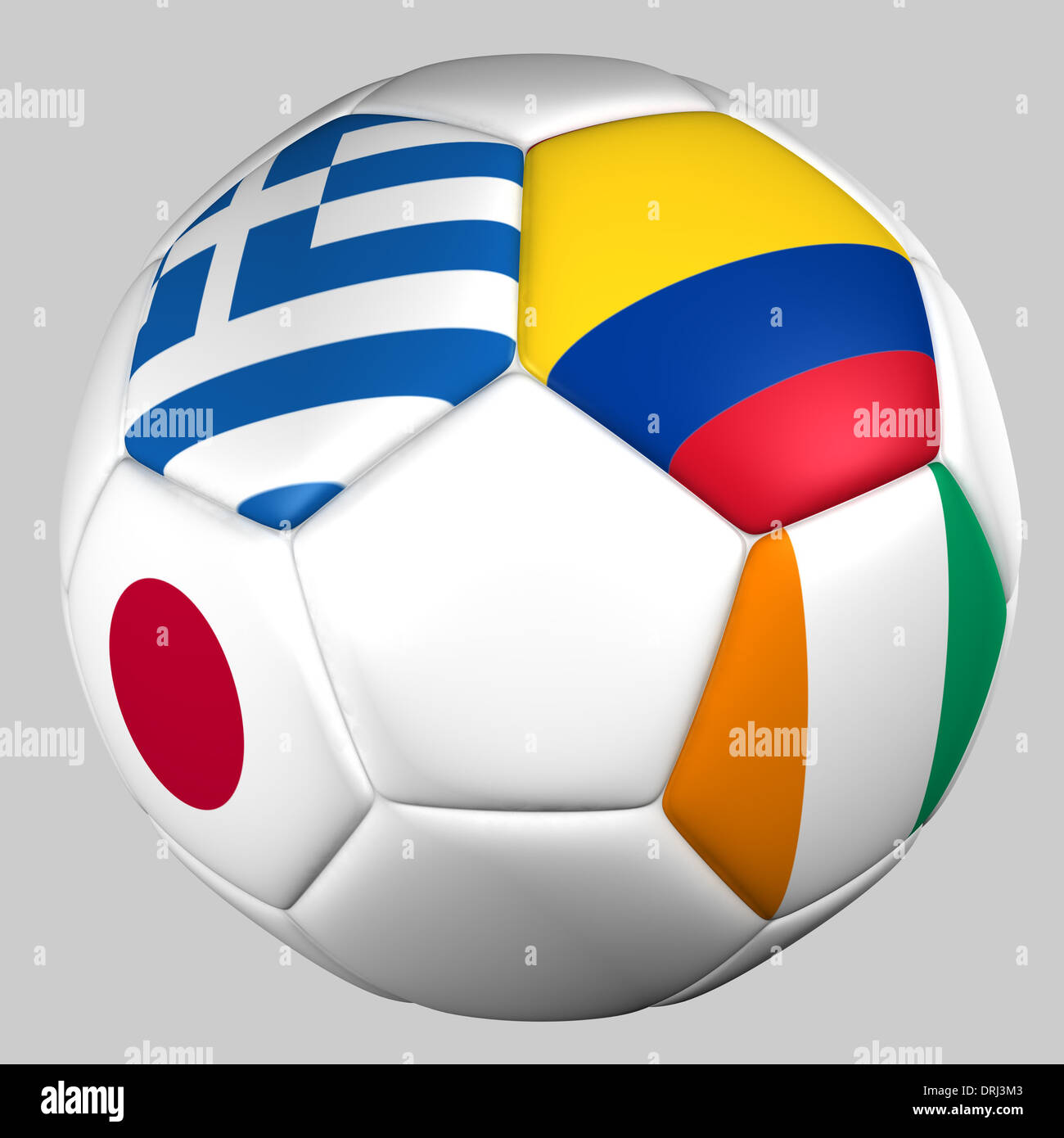 Ball with flags of the teams in Group C Stock Photo - Alamy