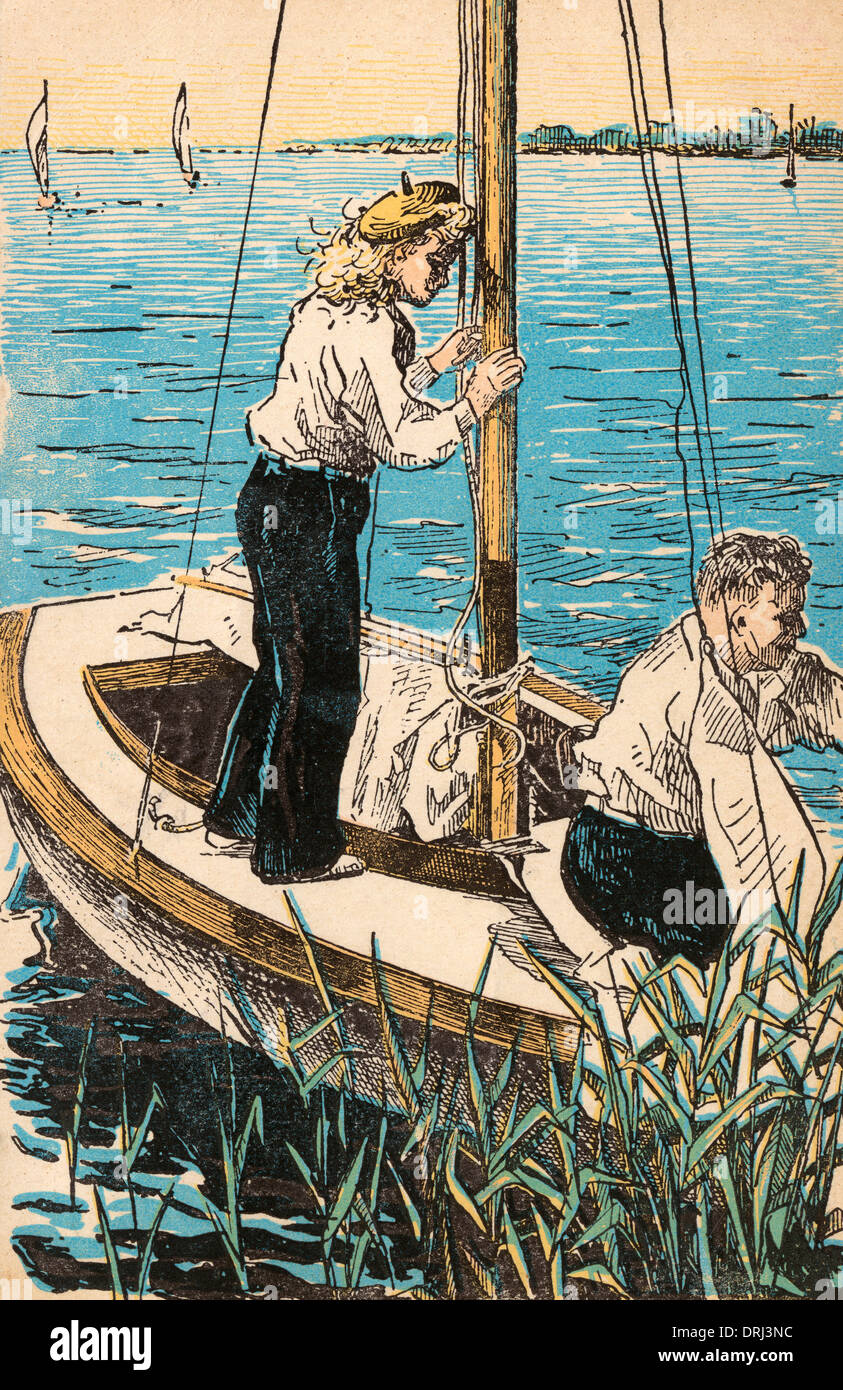 1940s couple in boat hi-res stock photography and images - Alamy