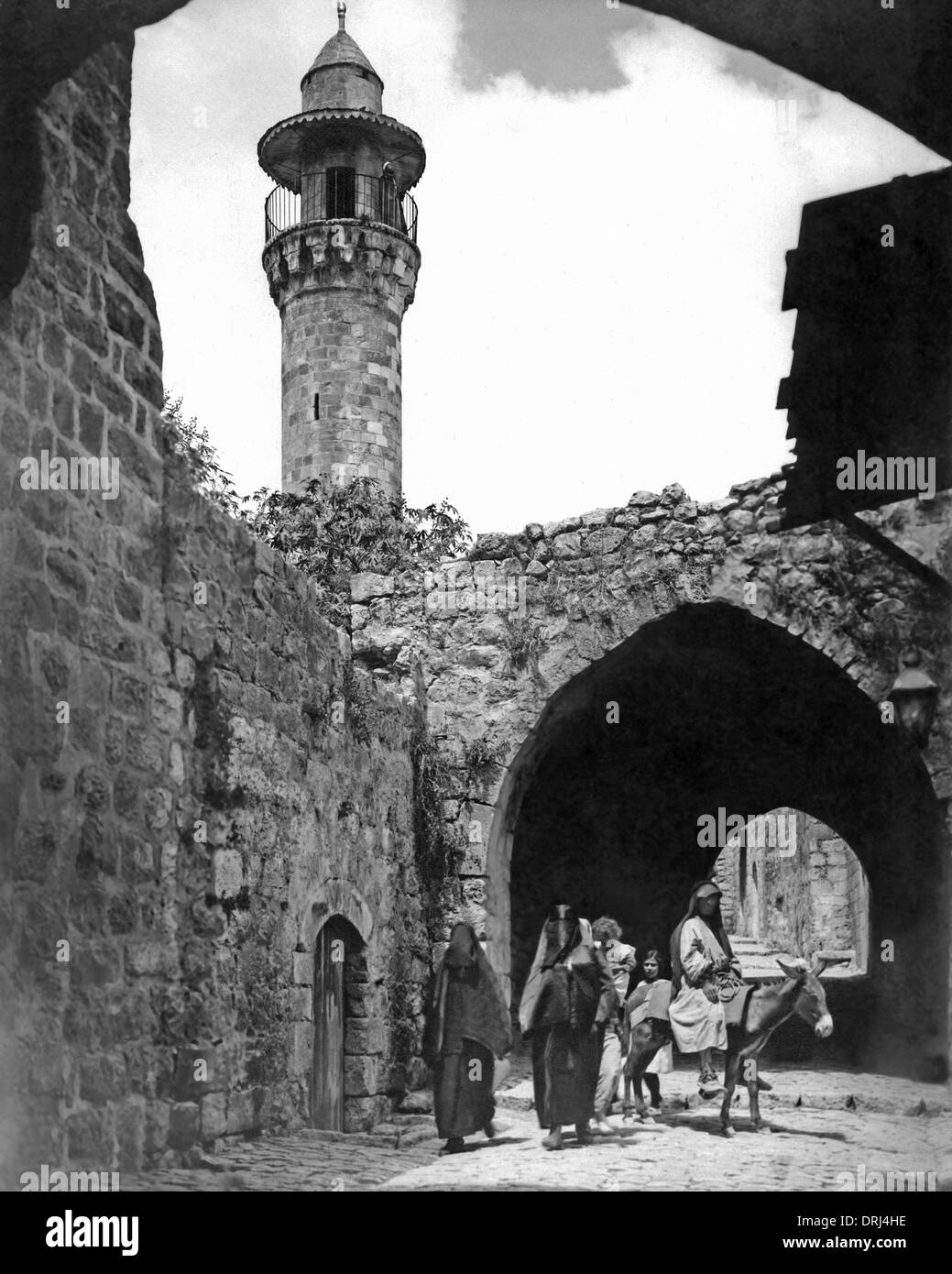 Minaret near Herod's Gate, Jerusalem Stock Photo - Alamy
