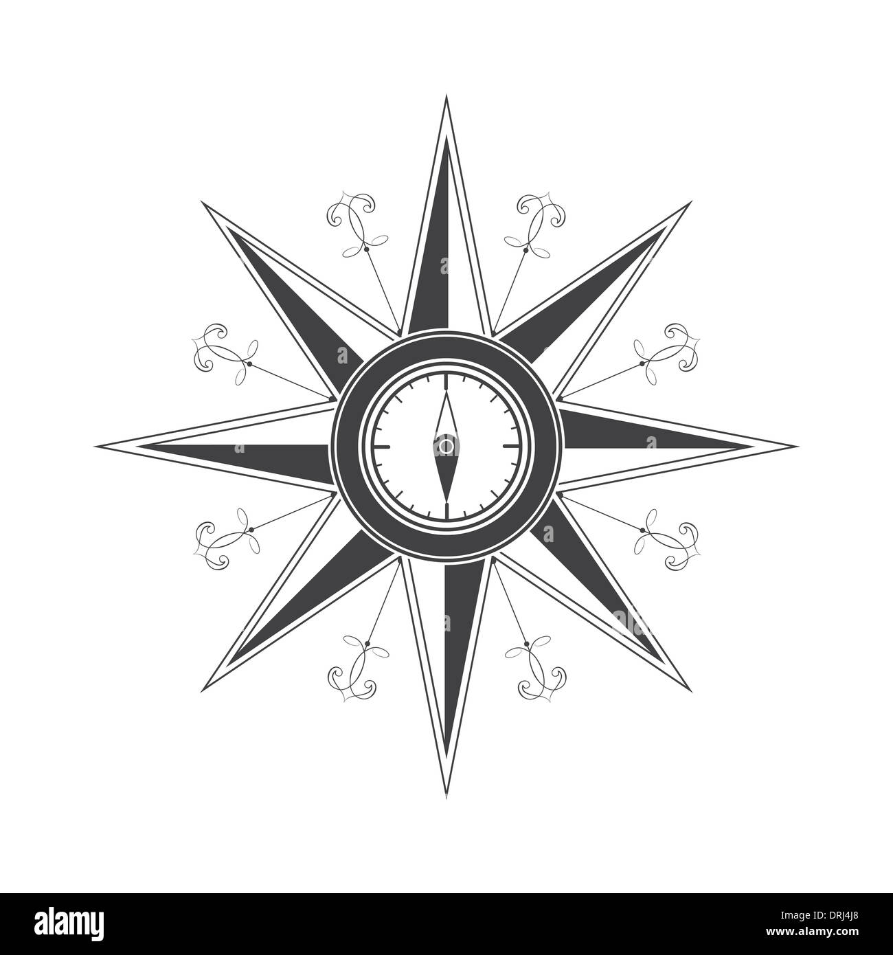 Easy Compass Rose On A Map Atelier Yuwaciaojp