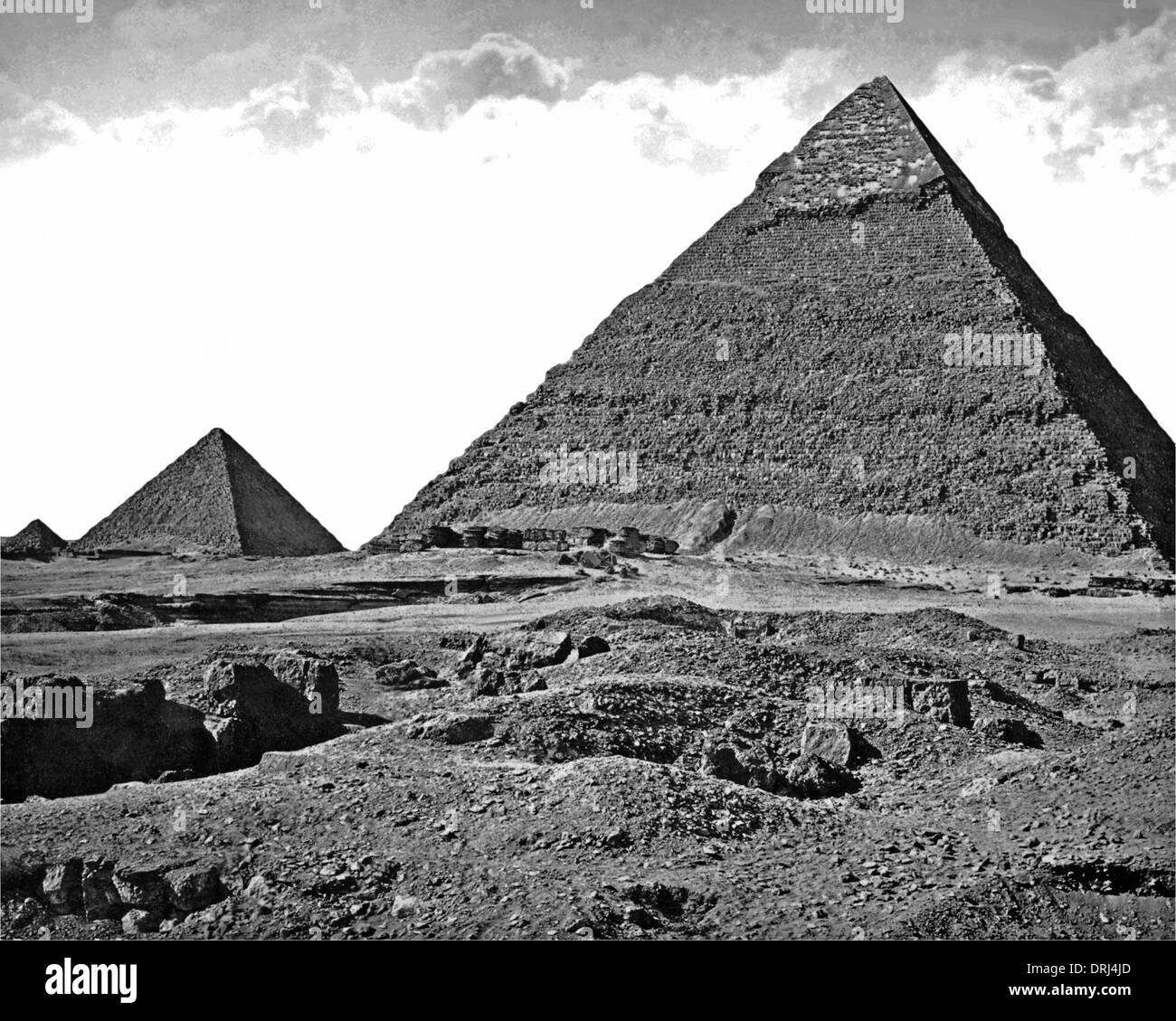 Pyramids At Giza Black and White Stock Photos & Images - Alamy