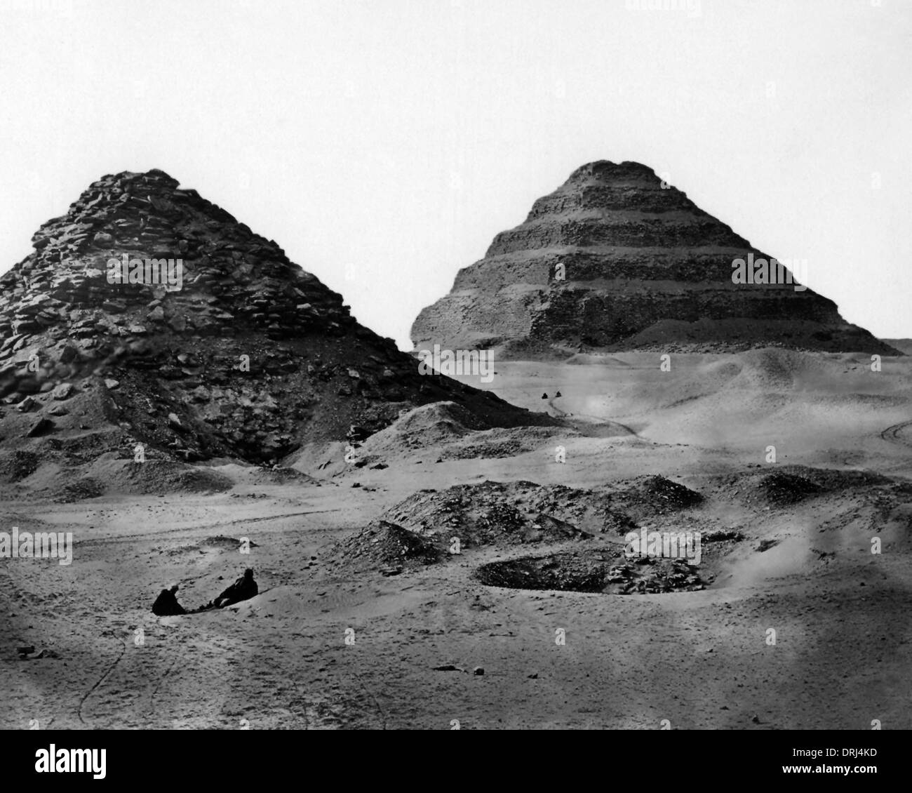 Egypt sakkara pyramid Black and White Stock Photos & Images - Alamy