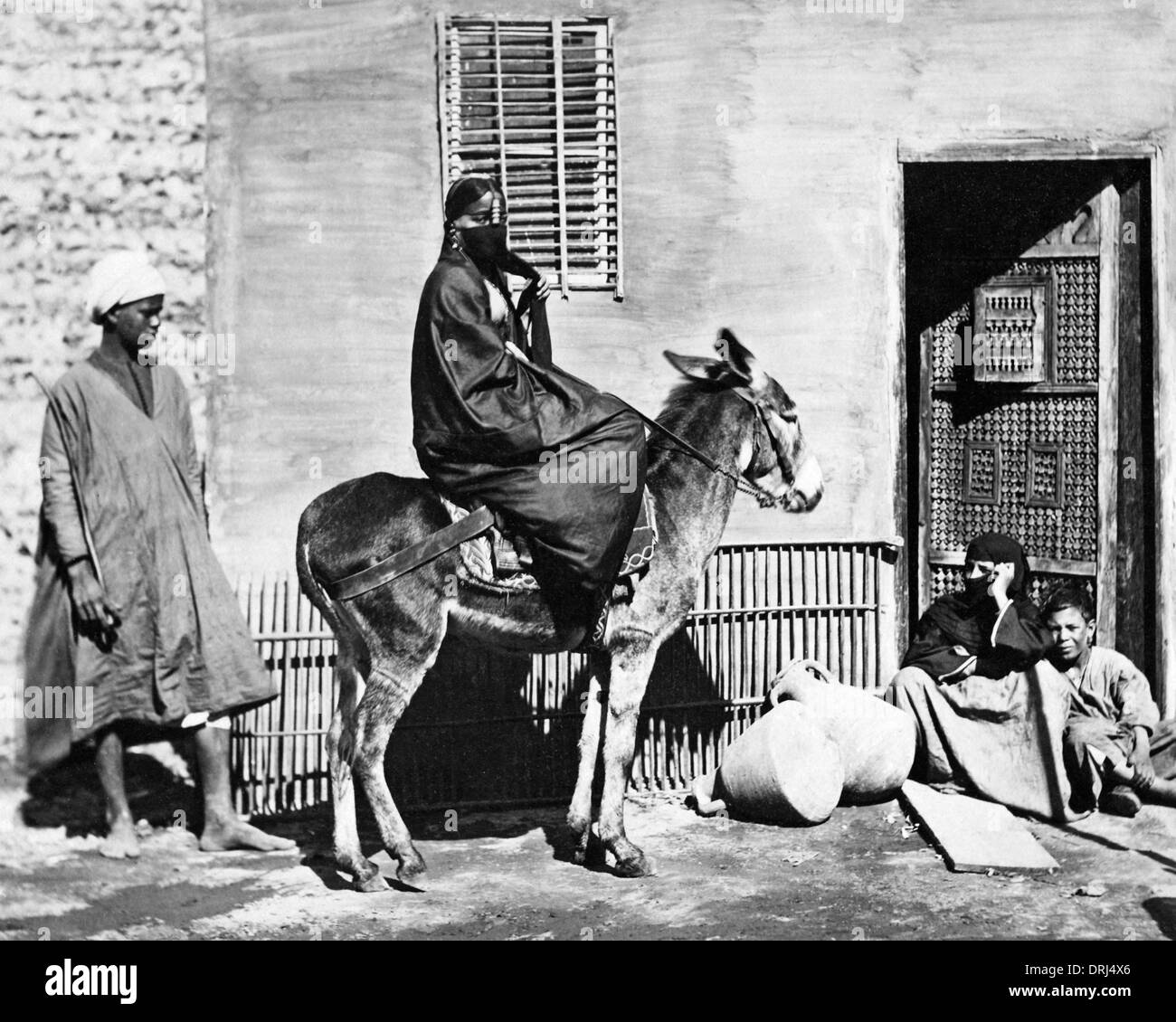 Egyptian woman on donkey, Egypt Stock Photo - Alamy