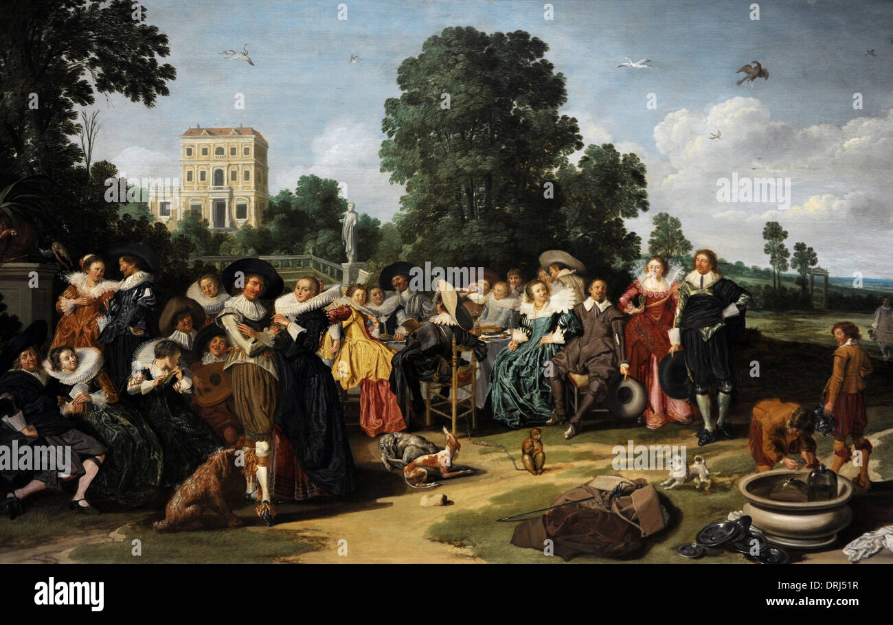 Dirck Hals (1591-1656). Dutch painter. The Fete Champetre, 1627 ...