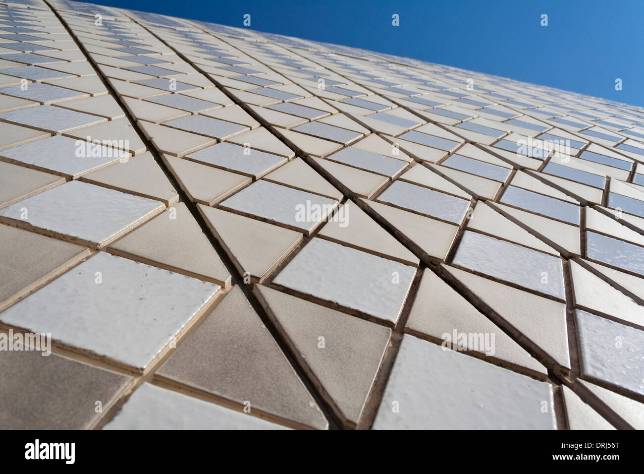 A close up of the wall detail of the Sydney Opera House, Australia ...